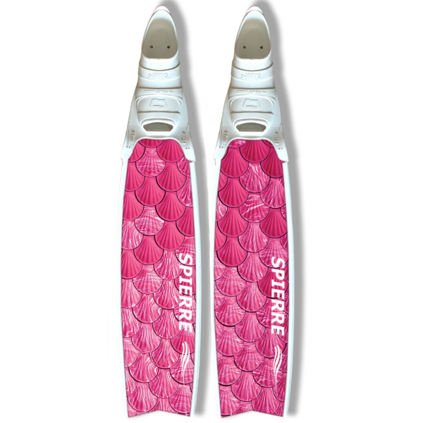 Carbon Art Hot Pink Scallop Fin Blades - Apnea Range (Set/Pair) - Spierre